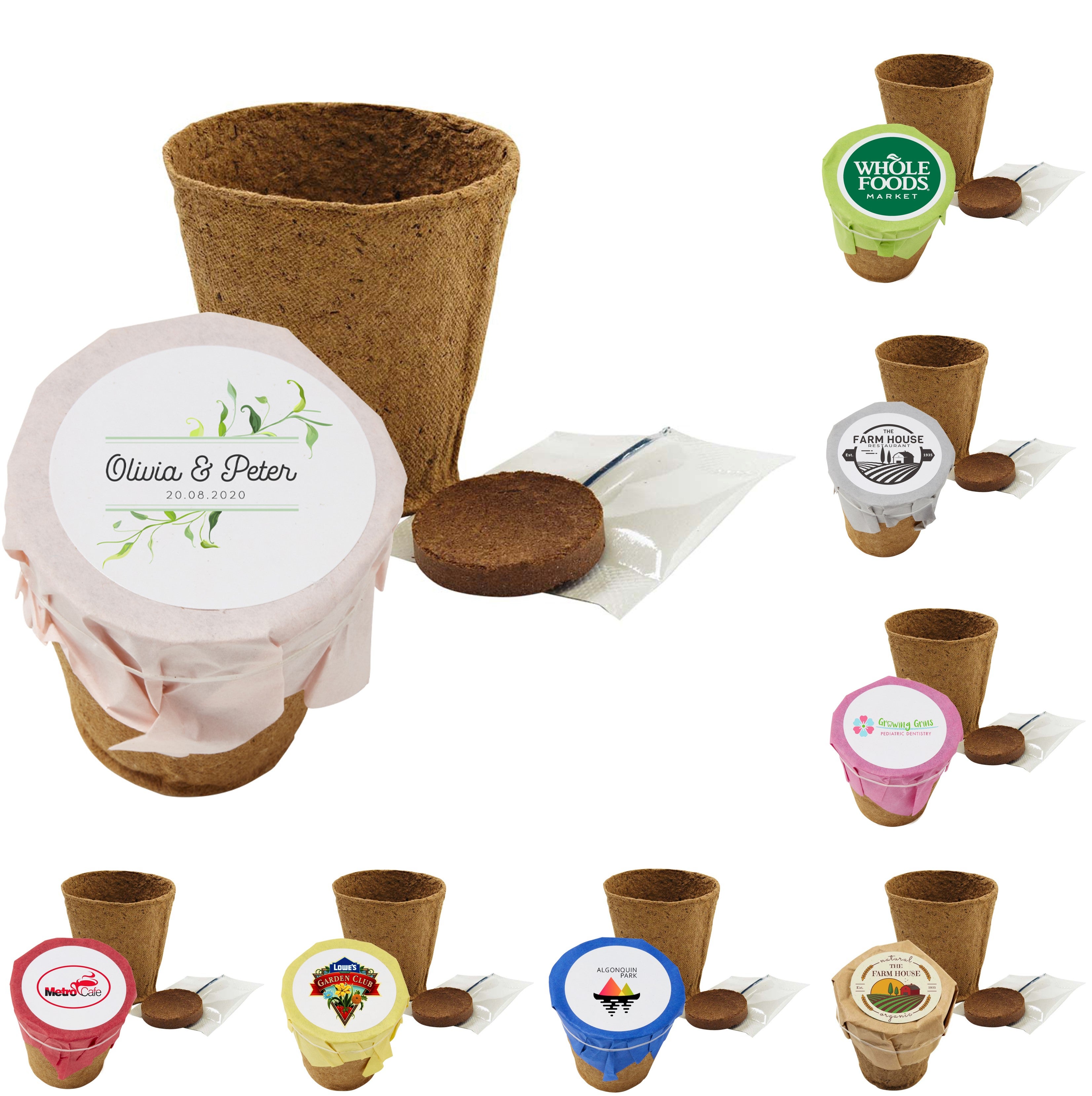 Full Color Custom Planter Kit | Eco Promotional Products
